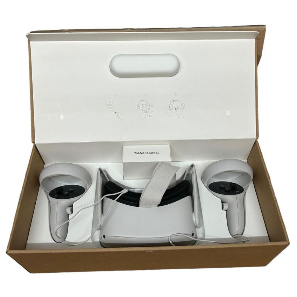 Pre-owned Meta Quest 2 VR Headset w/Controllers) - 128GB - Own4Less